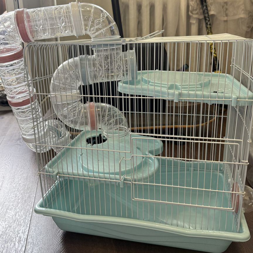 Клетка для хомяка с трубами