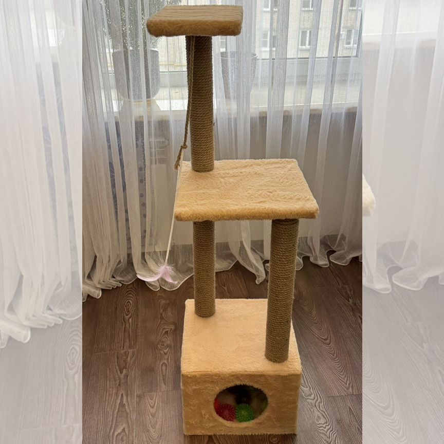 Домик для кошки когтеточка 111 см