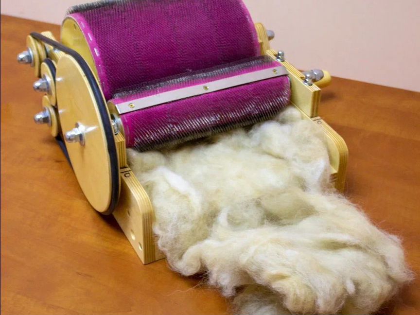 Кардер для шерсти барабанный