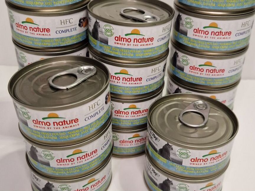 Консервы для кошек Almo Nature скумбрия батат