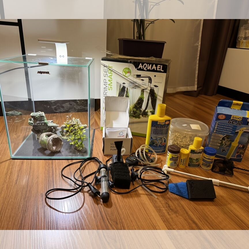 Аквариум aquael 30 л со всем наполнением