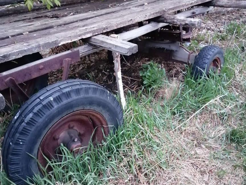 Телега конная на мягком ходу(колеса-шины)