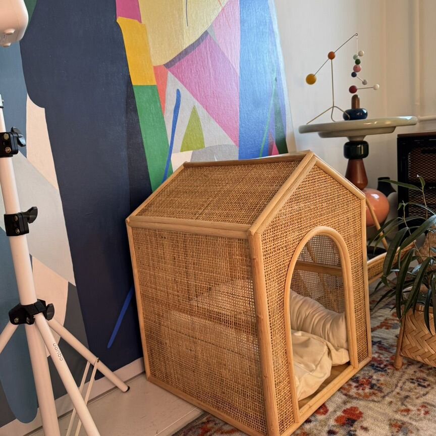 Домик для кошки собаки ротанг