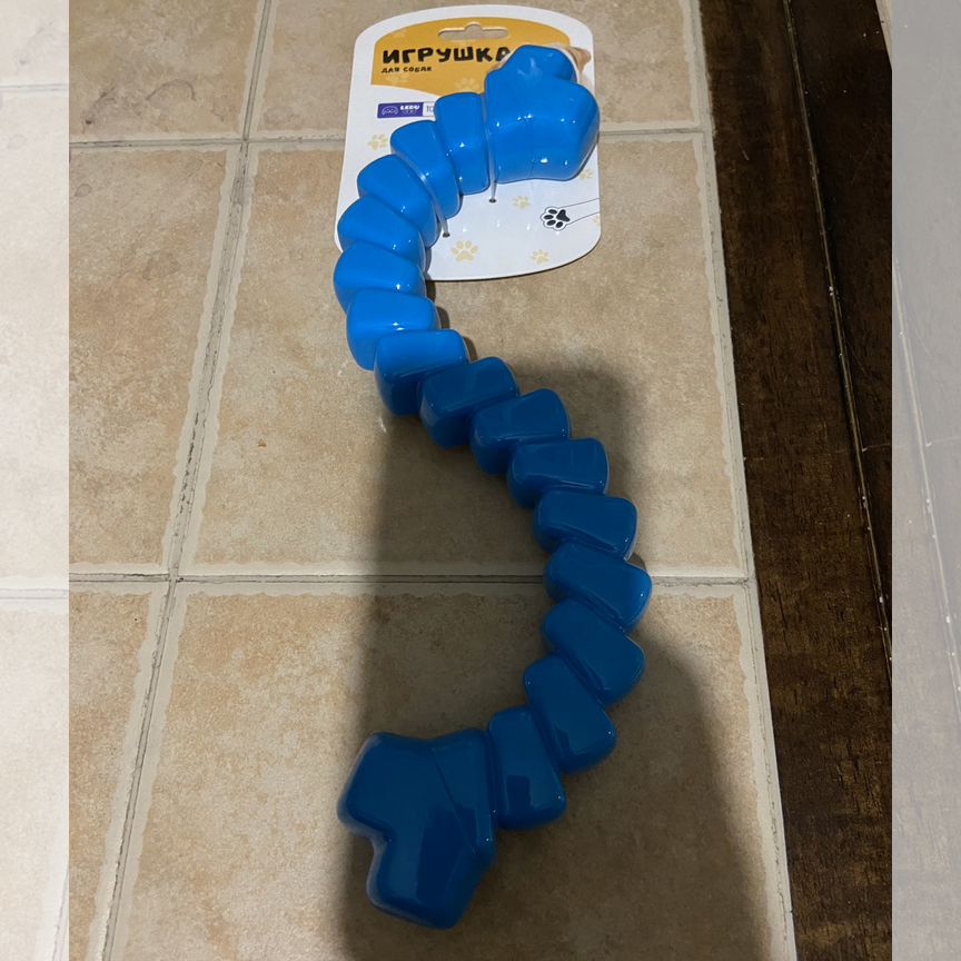 Игрушка резиновая для собаки, с пищалкой, косточка