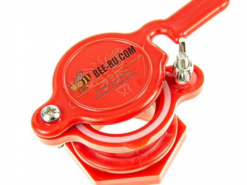 Кран для куботейнера или ведра D44 красный