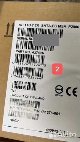 Жесткий диск HP 1TB AJ740A 480942-001 MSA купить в Москве с доставкой ...