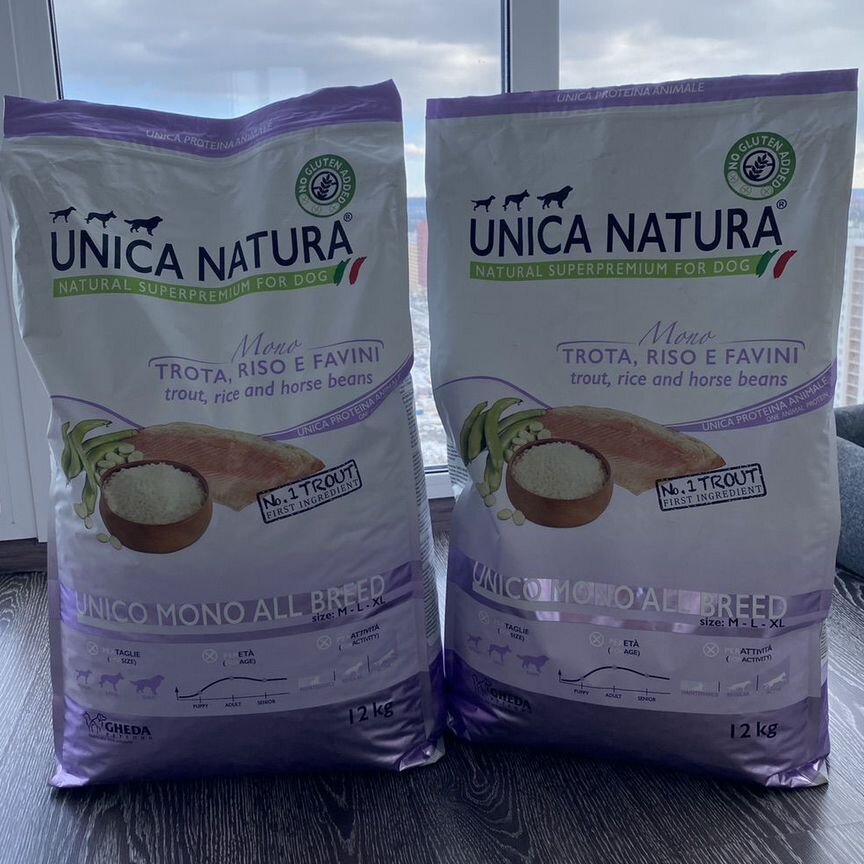 Сухой корм для собак Unica Nature с форелью
