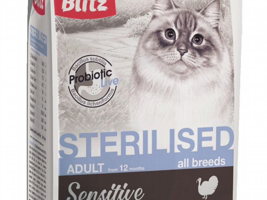 Корм для стерилизованных Кошек, blitz 2кг