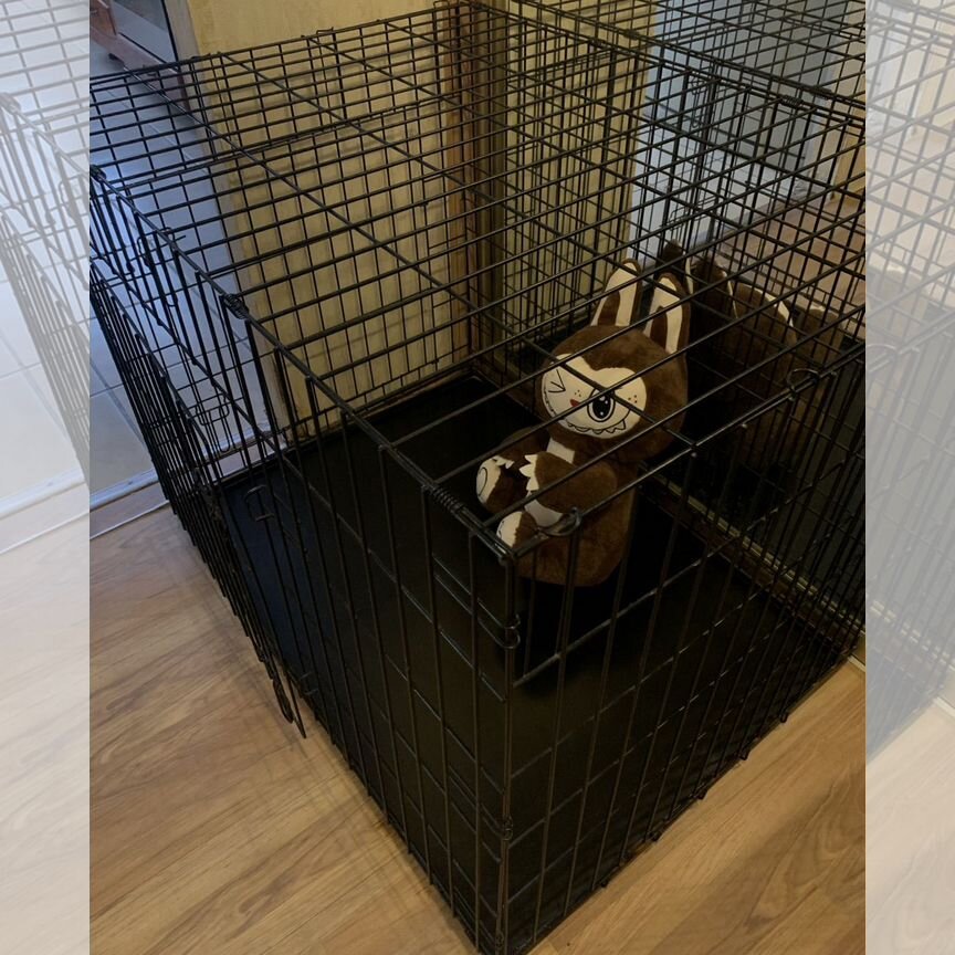 Клетка для животных 100х70х76см 2 двери, складная