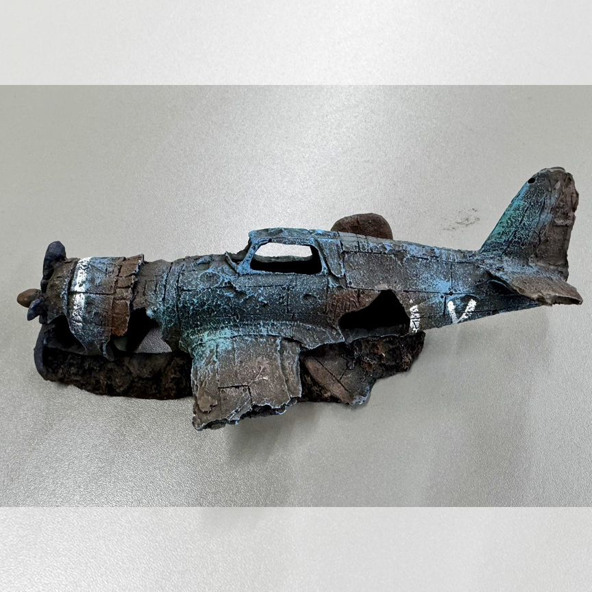 Декорации для аквариума самолет новый