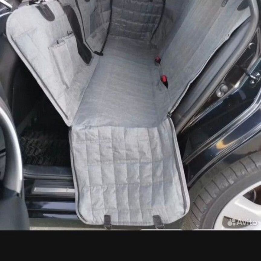 Автогамак для собак серый