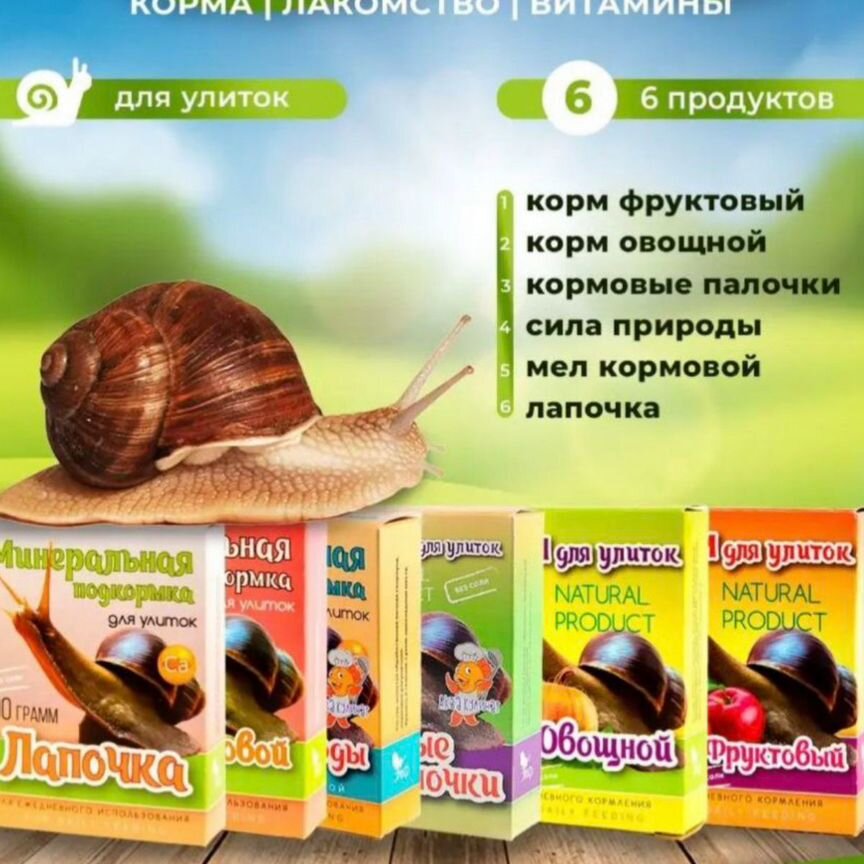 Корм для улиток