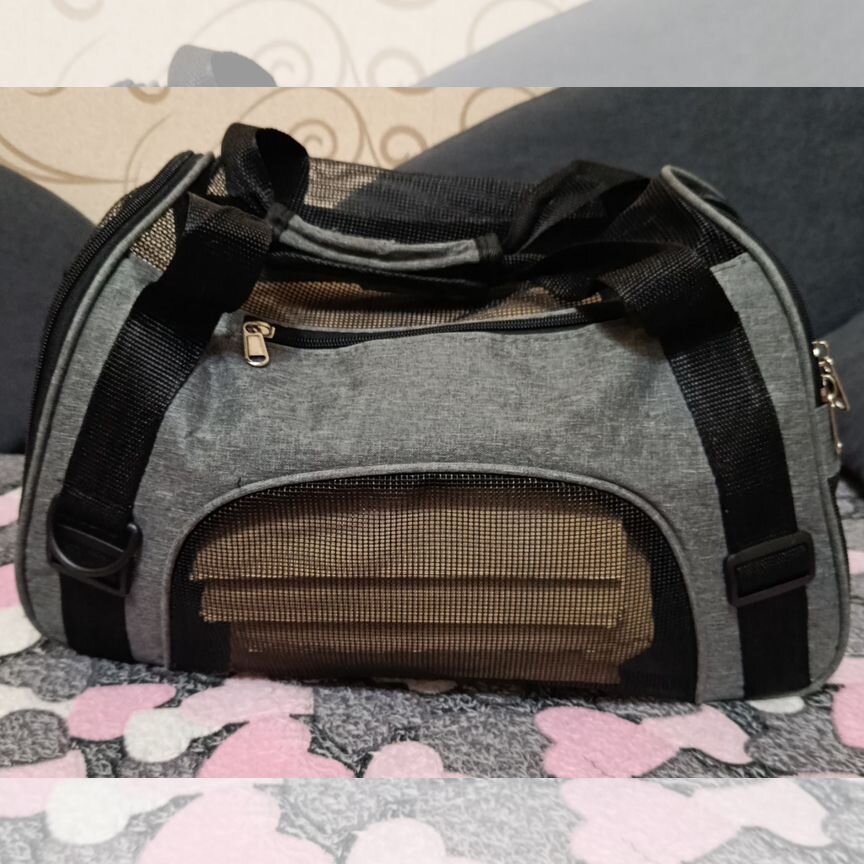 Переноска для животных с сеткой