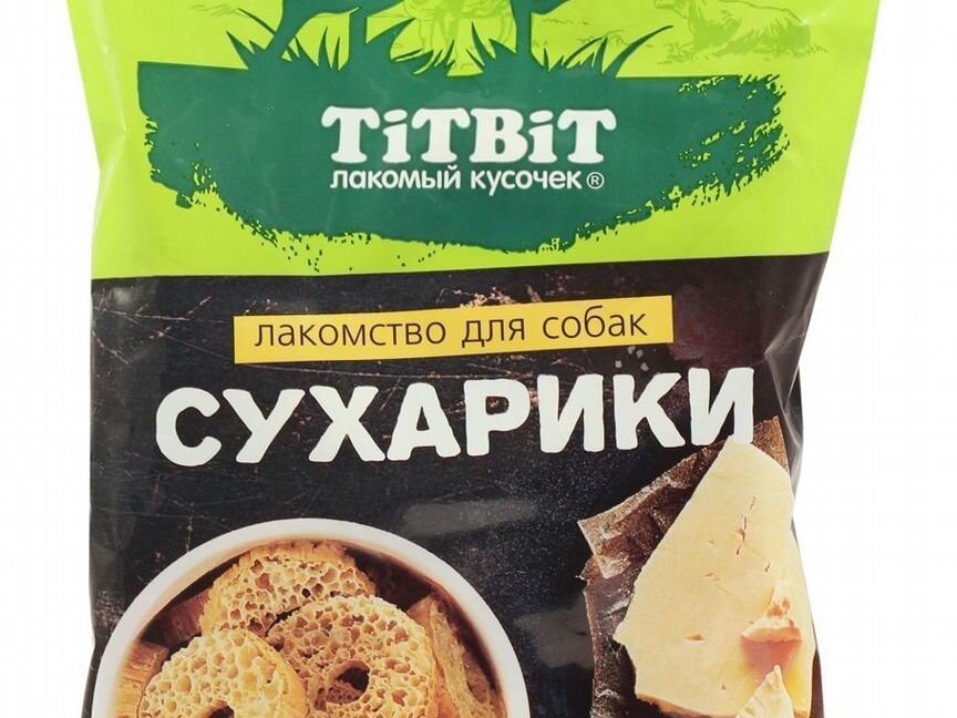 Titbit сухарики с сыром, лакомство для собак
