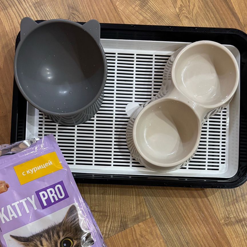 Лоток для кошек, корм для кошек, миски для кошек