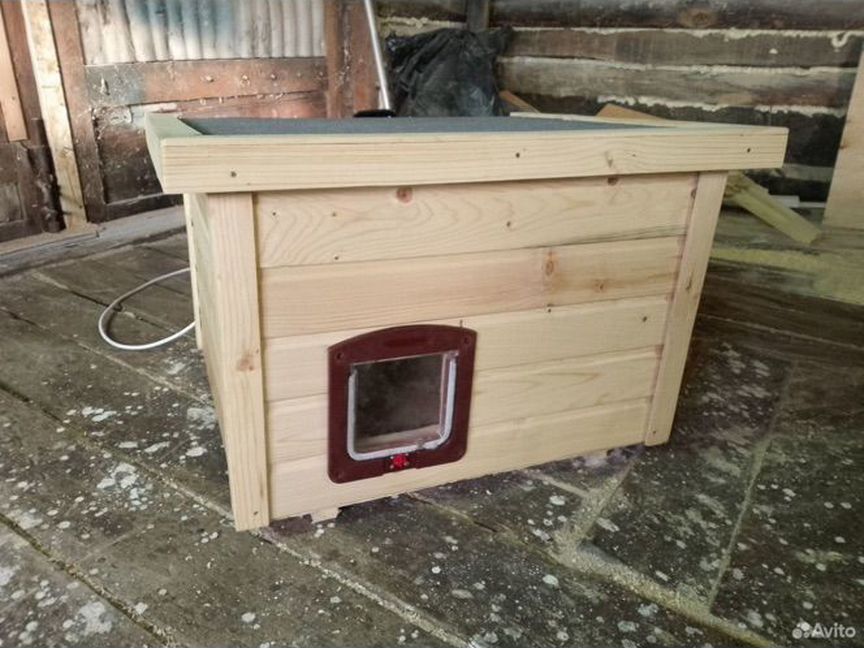 Теплая будка для кошек