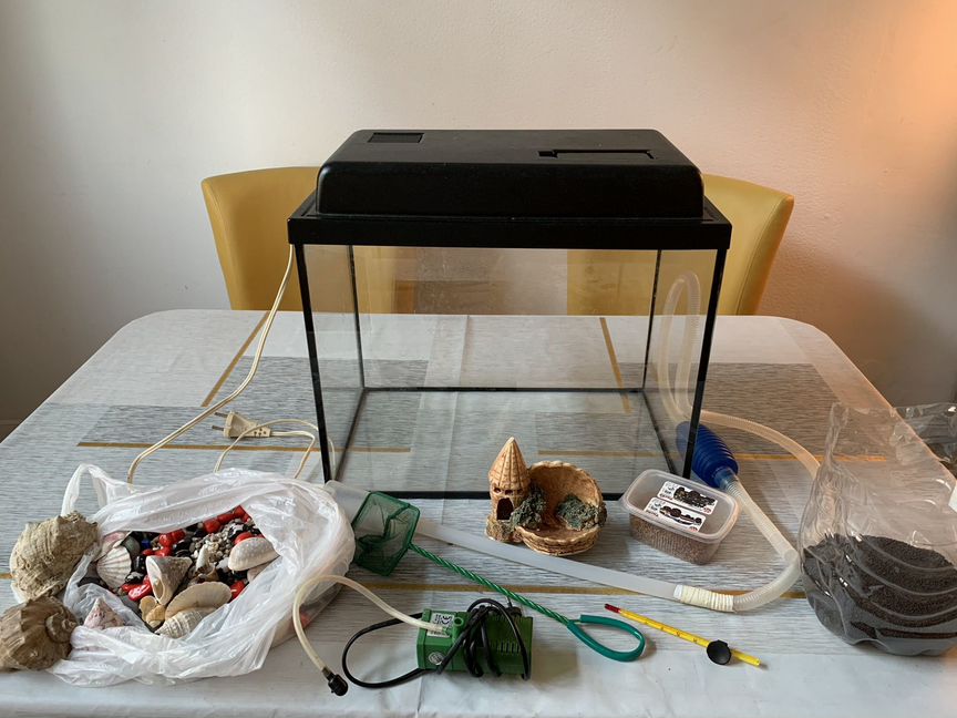 Аквариум 15-20 л с наполнением