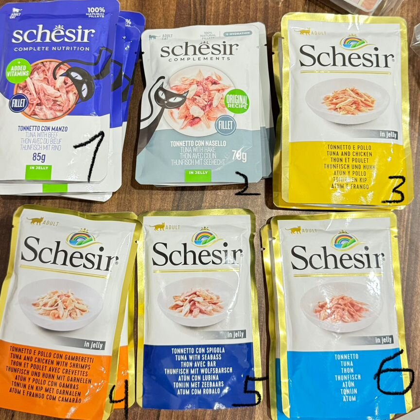 Корм для кошек Schesir в ассортименте