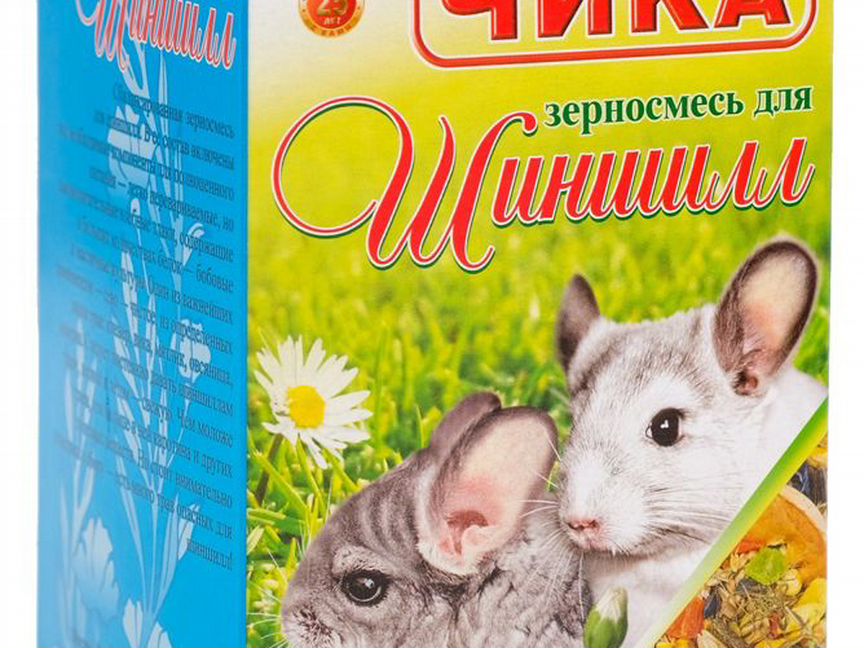 Чика корм д/шиншилл витаминизированная зерносмесь