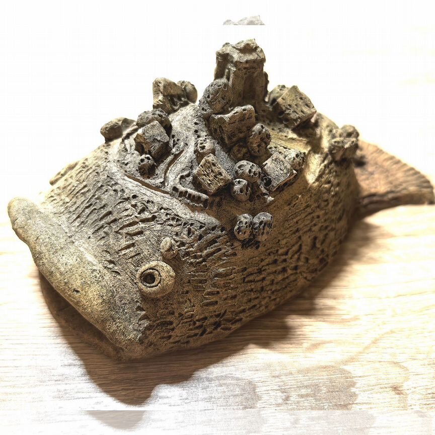 Рыба-кит аквариумная, глина