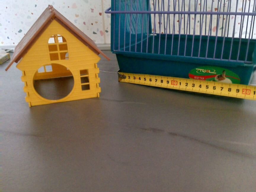 Клетка - переноска для грызуна и домик разборный