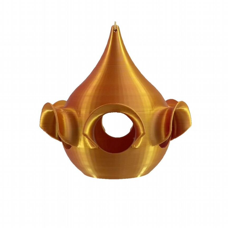 Кормушка для птиц "Ёлочная игрушка" (золото-медь)