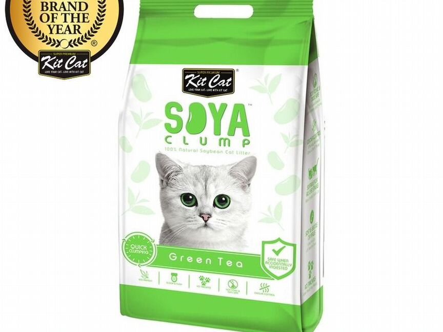 Kit Cat SoyaClump Soybean Litter Green Tea 14 л