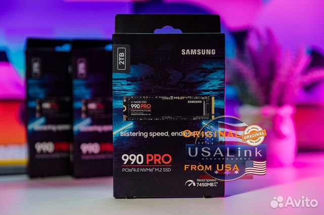 Samsung 990 Pro 2tb M2 SSD USA купить в Москве | Электроника | Авито