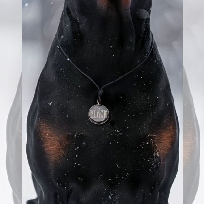 Адресник для собаки из эпоксидной смолы