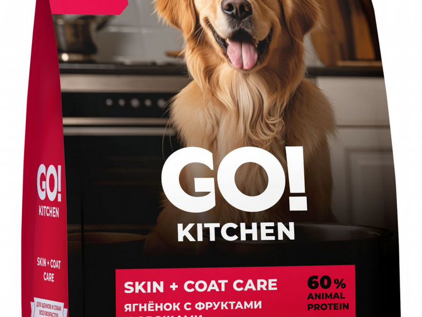 Корм GO kitchen ягненок с фруктами и овощами, полн