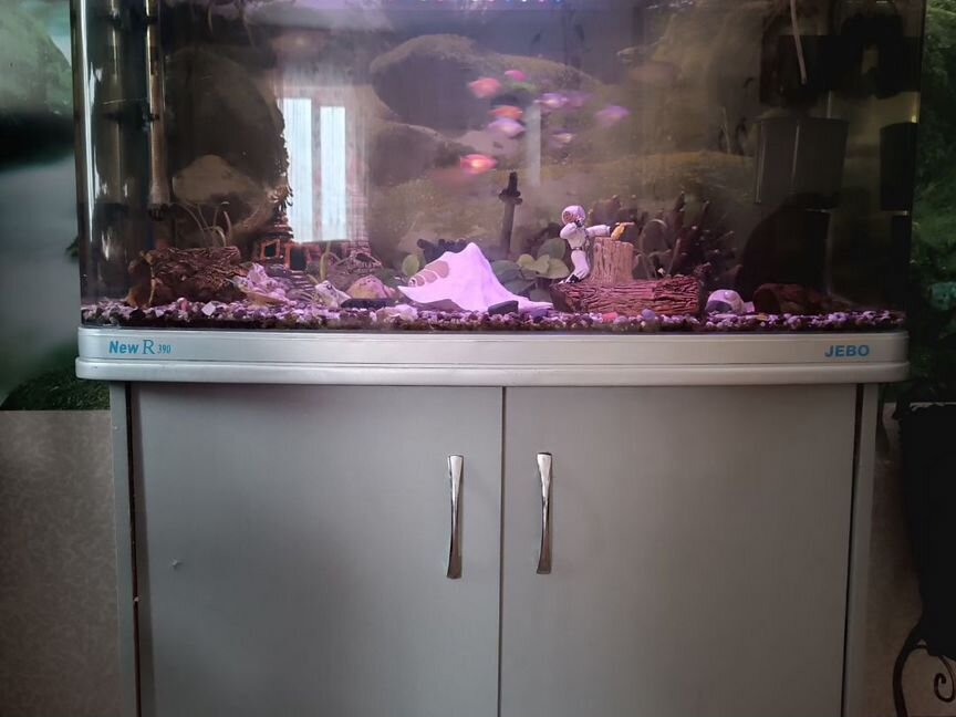 Аквариум, фильтр, грунт,украшения, рыбки