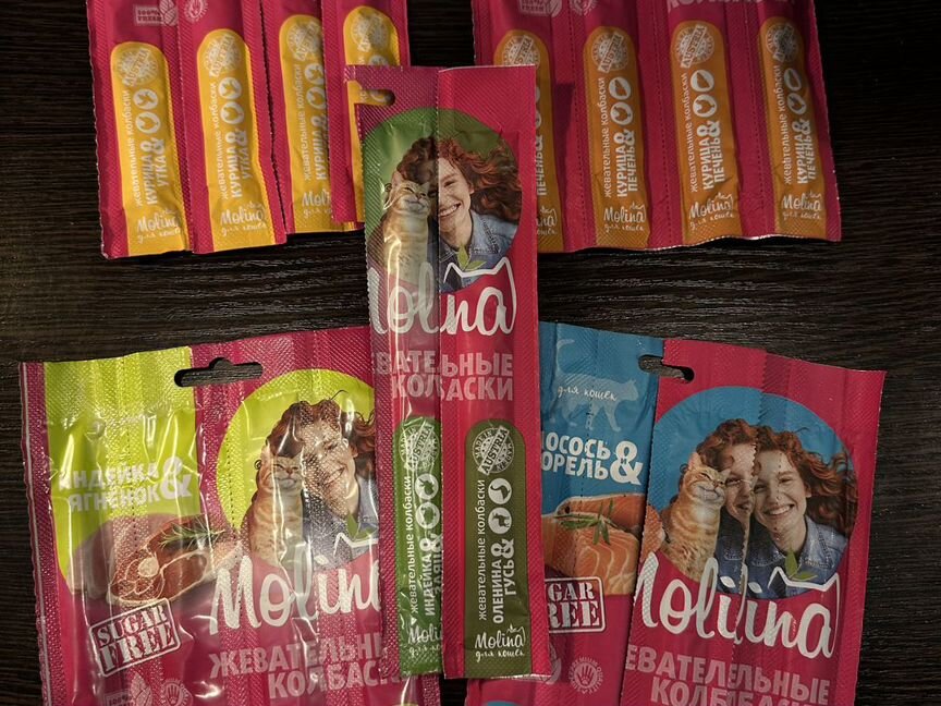 Жевательные колбаски для кошек Molina