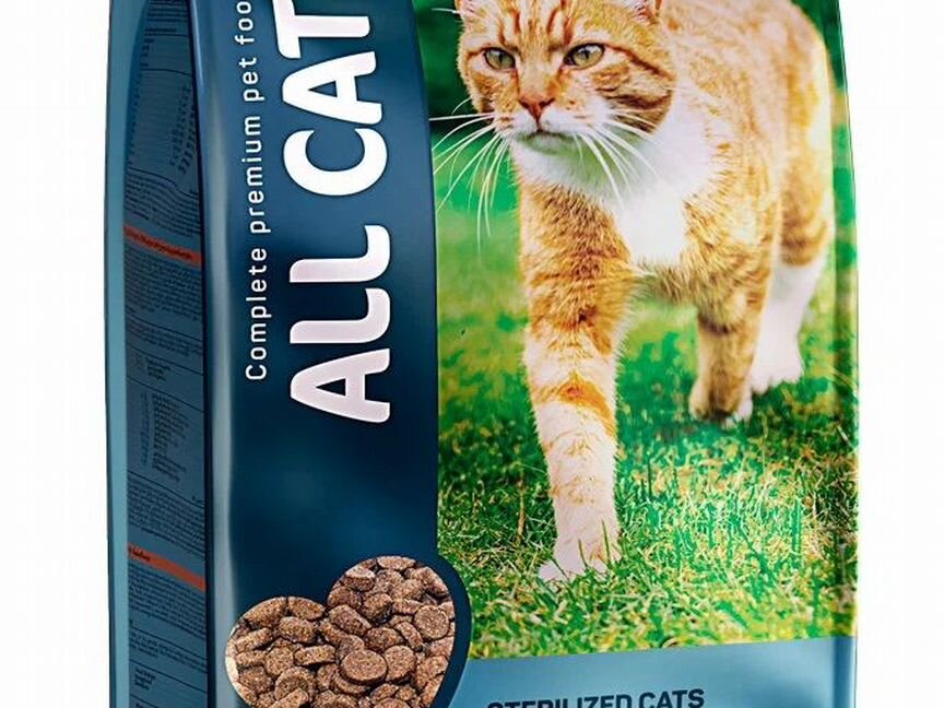 Корм для кошек ALL cats Стерил. Индейка 13кг