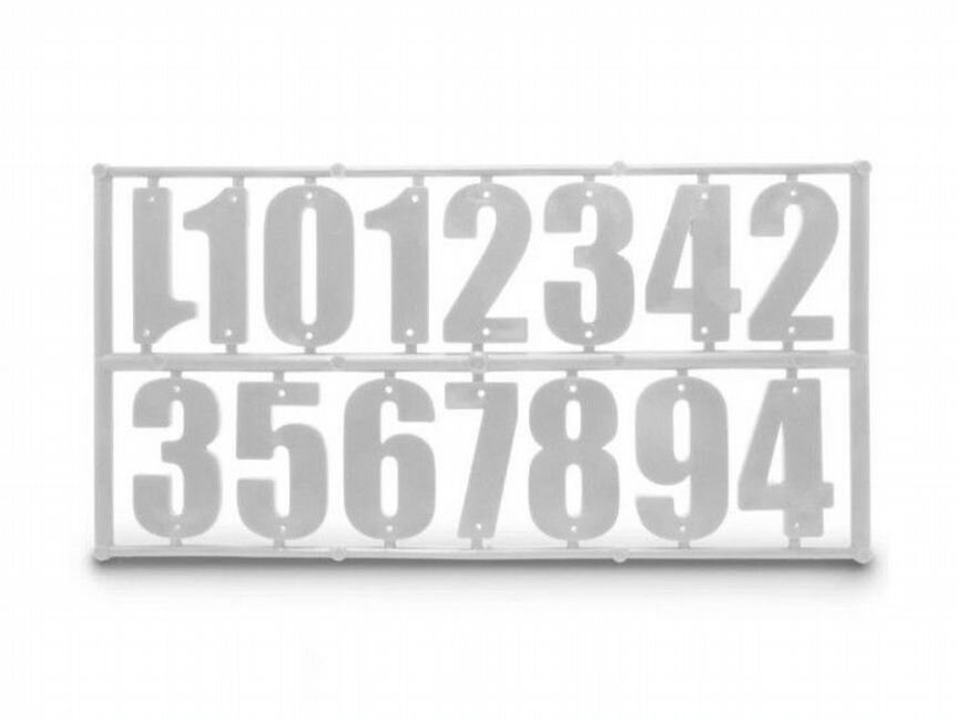 10 шт. Комплект цифр для ульев белый-15 (h40, плас