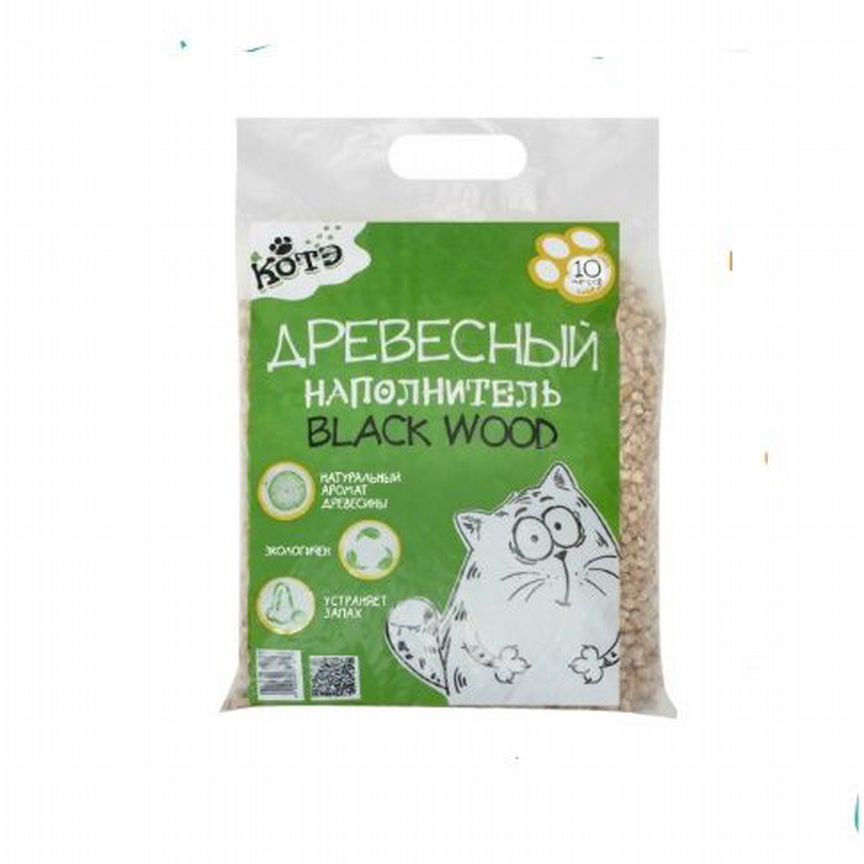 Наполнитель древесный "котэ" Blackwood, 10 л