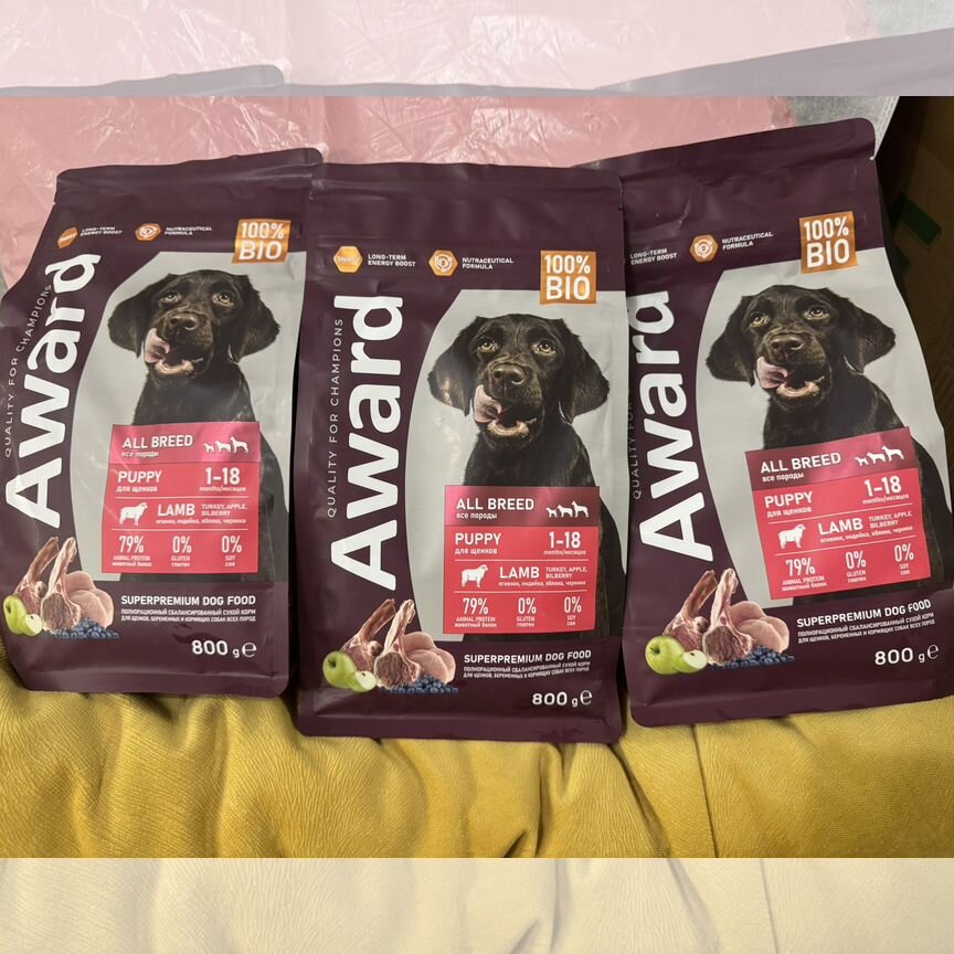 Корм для щенков Award