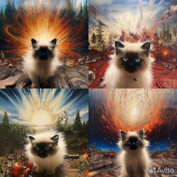 Необычный котенок