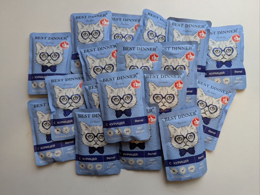 Best dinner для кошек renal с курицей (18 шт)