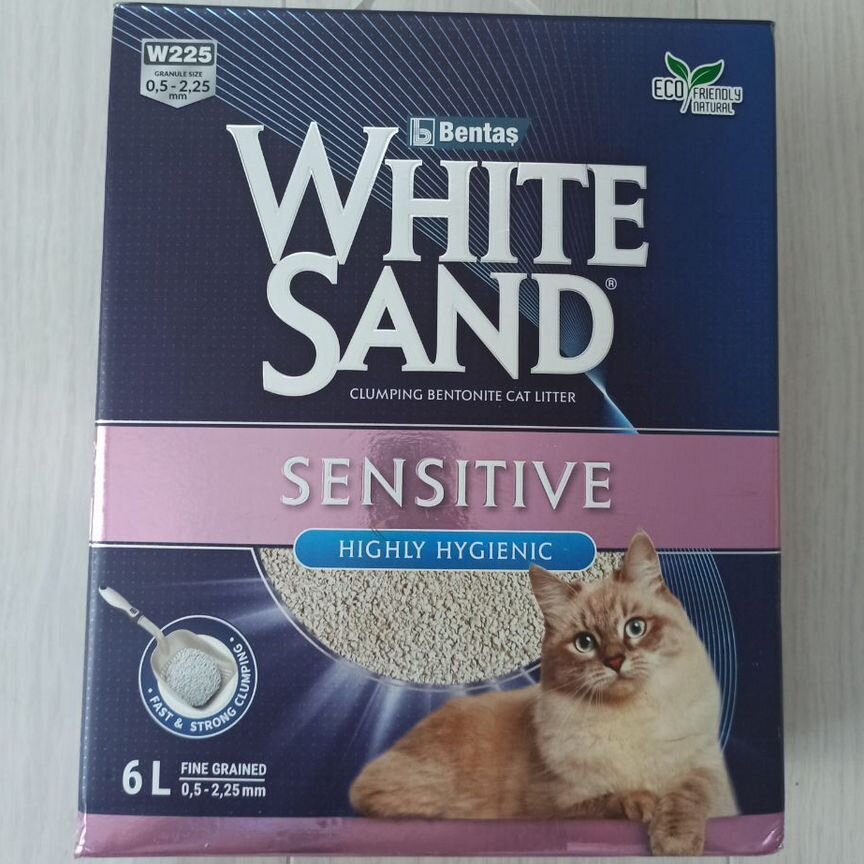Наполнитель bentas white sand, 6 l