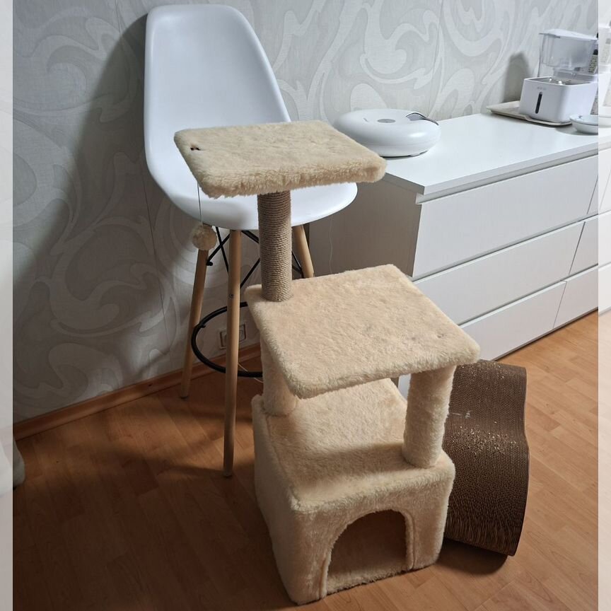 Когтеточка домик для кошки бу