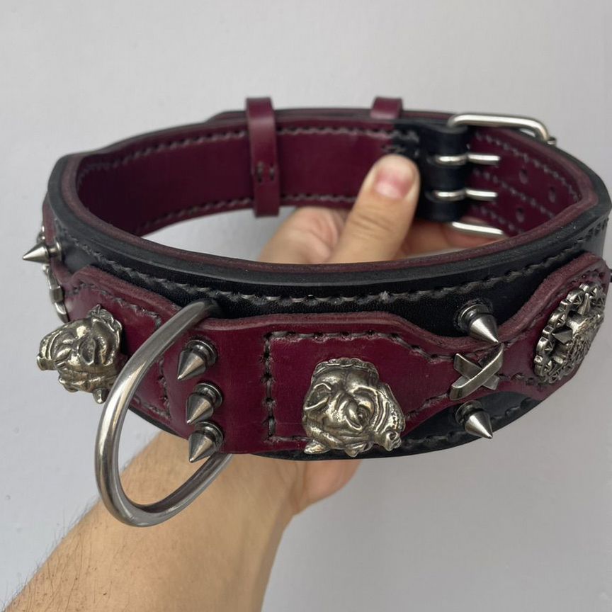 Ошейник кожаный ручной работы
