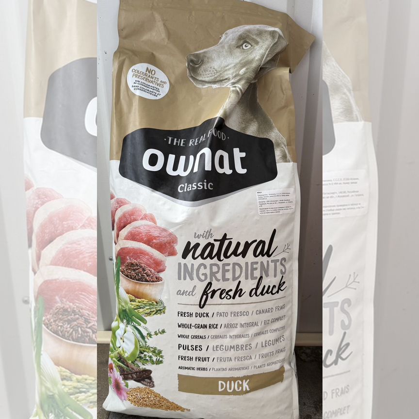 Корм для собак ownat duck 12 кг