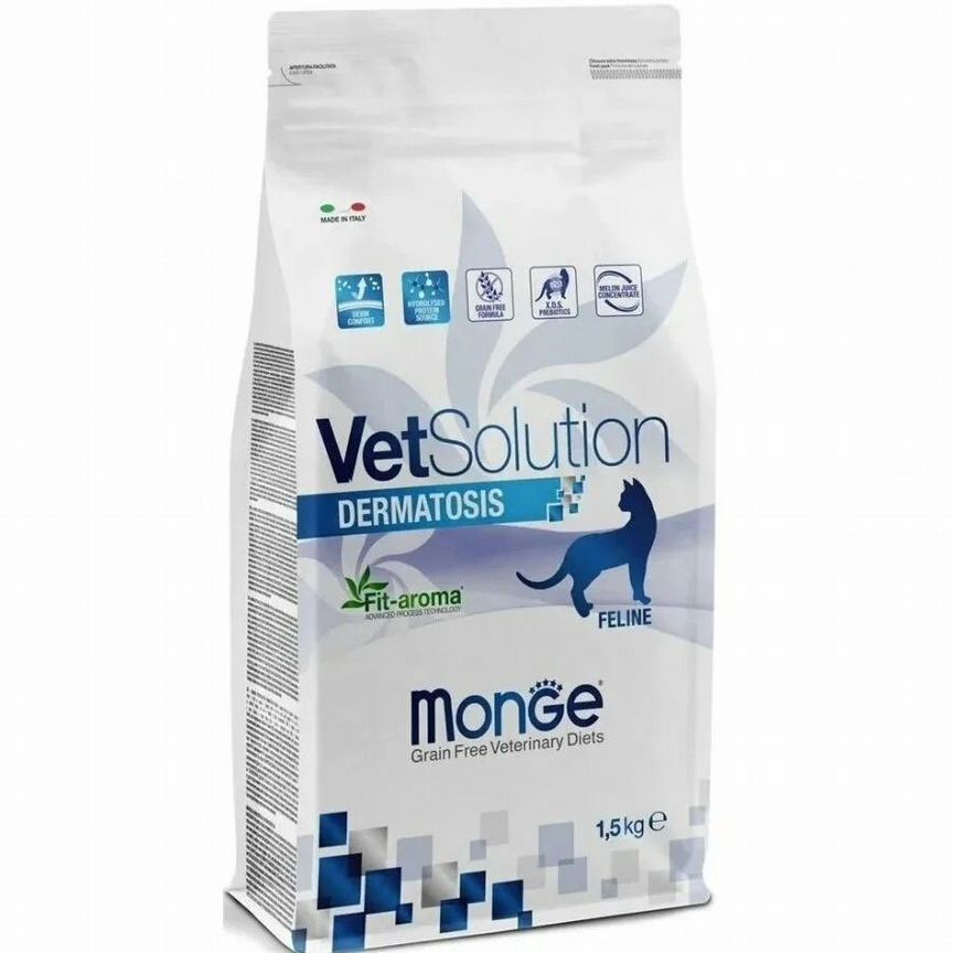 Корм сухой Monge VetSolution для кошек, 1,5 кг