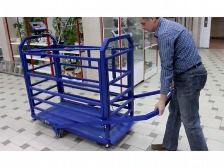 Удобные мобильные весы для животных