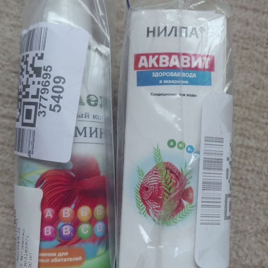 Кондиционер для воды в аквариуме, витамины для рыб