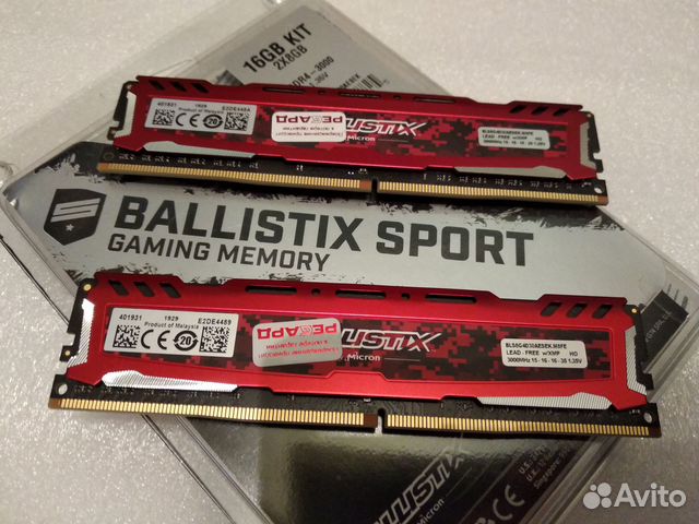 DDR4 Crucial Ballistix 16gb 4000MHz купить в Мытищах | Электроника | Авито