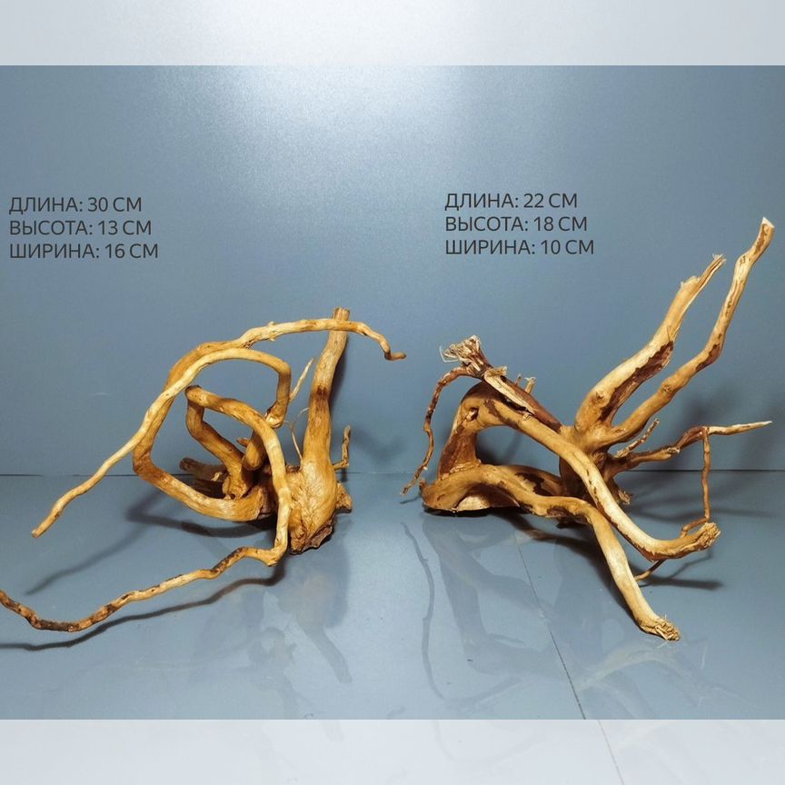 Коряги для аквариума паучий корень 2 штуки вк121