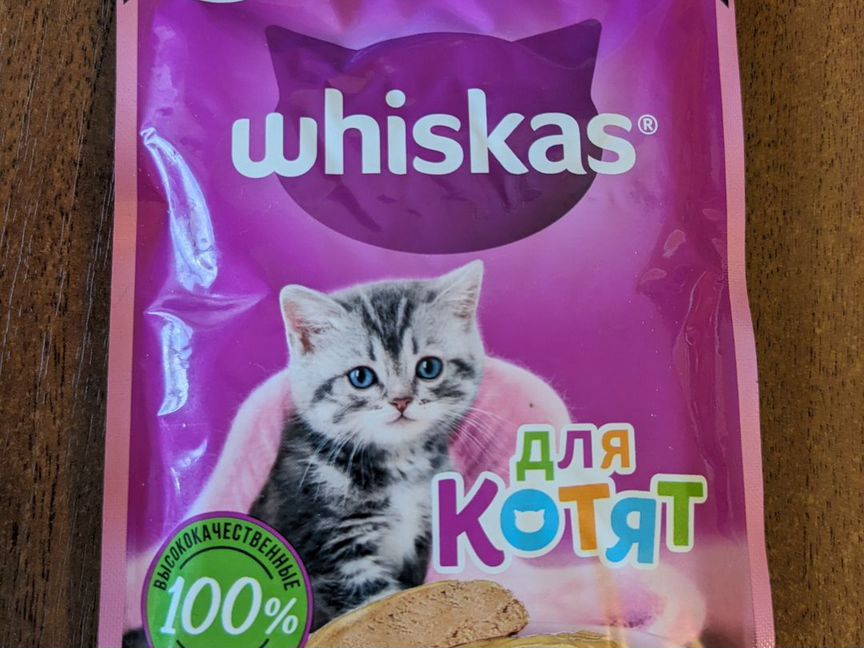 Корм Whiskas для котят паштет курица