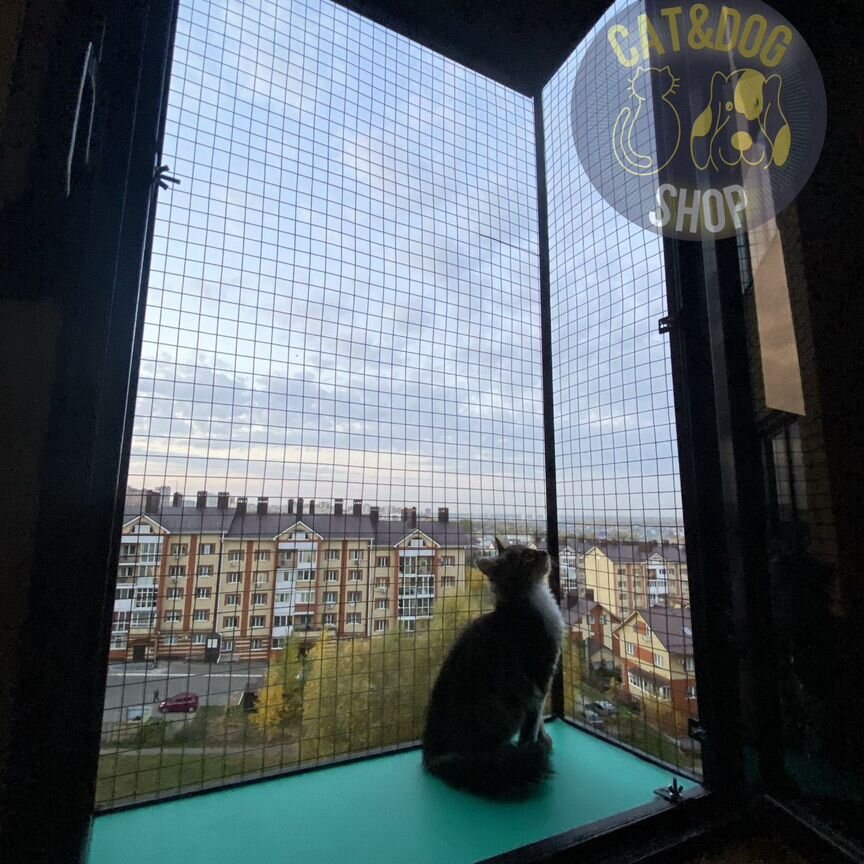 Балкончик для кошки на окно