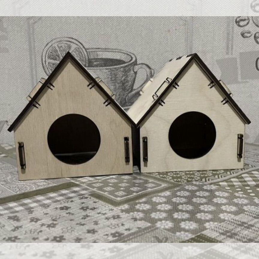 Домик для хомяка деревянный